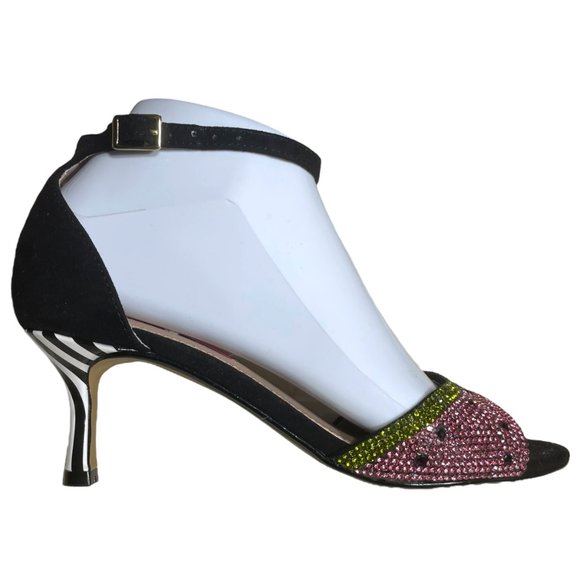 Betsey Johnson | Shoes | Betsey Johnson Watermelon Heels 95 Rhinestone ...